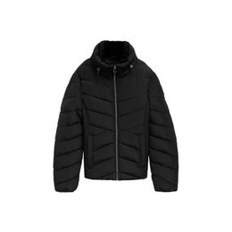 Tom Tailor Damen Wasserabweisende Pufferjacke, schwarz, Uni, Gr. XL