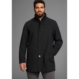 Langjacke Bruno Banani, Herren, Gr. M, grau (anthrazit), Obermaterial: 100% Polyester. Futter: 100% Polyester, gemustert, Casual, Jacken, aus Polyester, casualer Stil, mit 6 Taschen