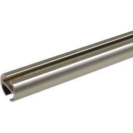 Innenlaufprofil Liedeco Gr. 1, silber (chromfarben, matt), L:120cm Ø:1,6cm, Gardinenstangenhalterungen, 1-läufig im Fixmaß Ø 16 mm