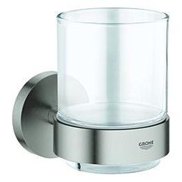Grohe Essentials Glashalter 40447DC1 verdeckte Befestigung, supersteel