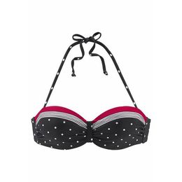 Lascana Bandeau-Bikini-Top 'Monroe' mehrfarbig Gr. 40 Cup E. Mit St&auml;bchen Und Mit B&uuml;gel
