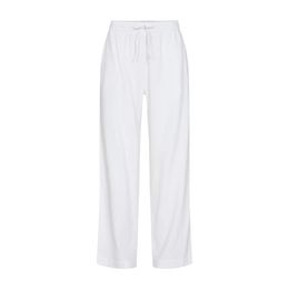 Leinenhose Freequent "FQLAVA-PANT", Damen, Gr. L, N-Gr, brilliant weiß, Web, Obermaterial: 55% Leinen, 45% Viskose, unifarben, casual, lang, Hosen, aus Leinenmix und mit Kordelzug