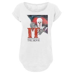 F4NT4STIC T-Shirt 'IT Film ES Stephen King Distressed Poster' Damen Gr&ouml;&szlig;e S blau / rot / schwarz / wei&szlig;