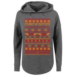 F4NT4STIC Sweatshirt 'Guns And Roses Weihnachten Christmas' female Grey size XL