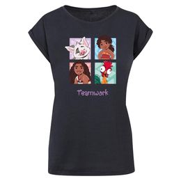 ABSOLUTE CULT T-Shirt Damen Größe M navy / pastellblau / braun / rot