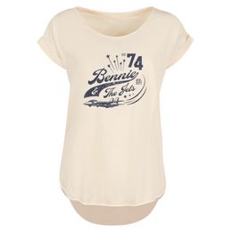 F4NT4STIC T-Shirt 'Elton John Bennie And The Jets' Damen Gr&ouml;&szlig;e 5XL beige / navy