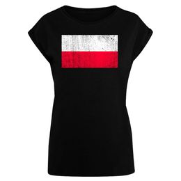 F4NT4STIC Shirt 'Poland Polen Flagge' Damen Gr&ouml;&szlig;e XL rot / schwarz / wei&szlig;