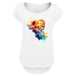 F4NT4STIC Shirt 'Abstract player' female White size XXXL