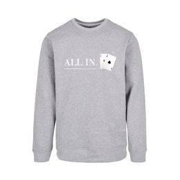 F4NT4STIC Sweatshirt 'Poker All In Karten' male Grey size L