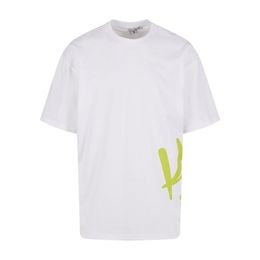 Karl Kani T-Shirt 'Woven Signature' Herren Gr&ouml;&szlig;e L limette / wei&szlig;