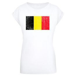 F4NT4STIC Shirt 'Belgium Belgien Flagge' Damen Gr&ouml;&szlig;e 5XL gelb / rot / schwarz / wei&szlig;