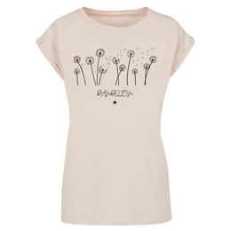F4NT4STIC T-Shirt 'Dandelion Blume' Damen Gr&ouml;&szlig;e S sand / schwarz