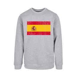 F4NT4STIC Sweatshirt 'Spain Spanien Flagge' Herren Gr&ouml;&szlig;e XL gelb / grau / rot