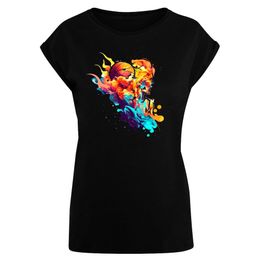 F4NT4STIC Shirt 'Basketball Sports Collection - Abstract player' female Black size XXL