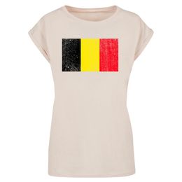 F4NT4STIC Shirt 'Belgium Belgien Flagge' female Beige size 4XL