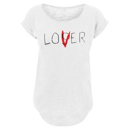 F4NT4STIC T-Shirt 'Stephen King IT Loser Lover' Damen Gr&ouml;&szlig;e S rot / schwarz / wei&szlig;