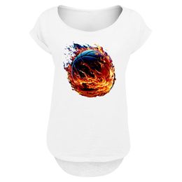 F4NT4STIC Shirt 'On FIRE' female White size L