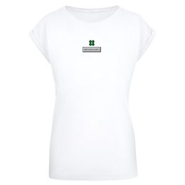 F4NT4STIC Shirt 'Silvester Happy New Year Pixel Kleeblatt' female White size XXXL