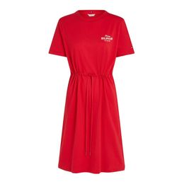 Tommy Hilfiger Kleid Damen Größe 32 rot / weiß Winterkleid