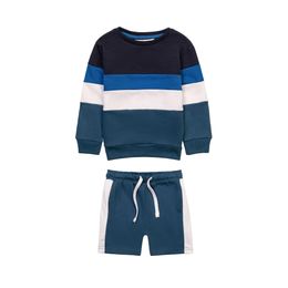 MINOTI Set Jungen Gr&ouml;&szlig;e 86/92 blau / wei&szlig;