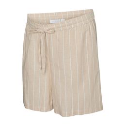 MAMALICIOUS Umstand Hose 'FLORENS' Damen Gr&ouml;&szlig;e 34 beige / wei&szlig;