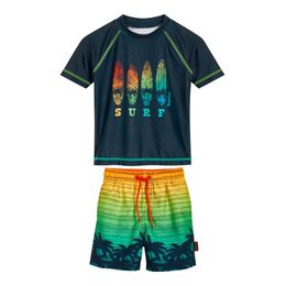 Playshoes UV-Schutz Jungen Gr&ouml;&szlig;e 110/116 marine / hellblau / gr&uuml;n / orange