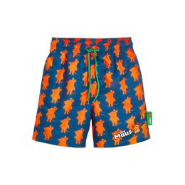 Playshoes Badeshorts 'Pirat' Jungen Gr&ouml;&szlig;e 110/116 marine / orange