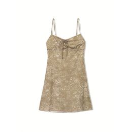 Bershka Kleid Damen Gr&ouml;&szlig;e 40 beige / khaki Winterkleid