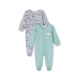 MINOTI Strampler/Body Jungen Gr&ouml;&szlig;e 80/86 blau / grau / wei&szlig;