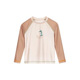 Playshoes Badeshirt Jungen Gr&ouml;&szlig;e 98/104 creme / brokat / petrol