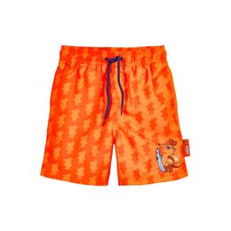 Playshoes Badeshorts Jungen Gr&ouml;&szlig;e 110/116 hellblau / orange / dunkelorange