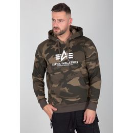 Alpha Industries Kapuzensweatshirt »Basic Hoody« olive camo XXL XXL Hoodie mit RBF Tape am Bündchen