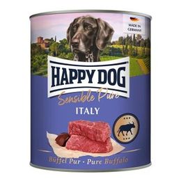 Happy Dog Sensible Pure Nassfutter Hund Adult 6x800 g B&uuml;ffel