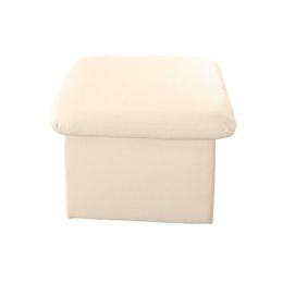 Hocker COTTA "Casino", beige (creme), B:56cm H:42cm T:56cm, Luxus-Kunstleder;NaturLEDER, echtes Rindsleder;Luxus-Microfaser (100% Polyester);SOFTLUX-Kunstleder, Hocker, Hocker