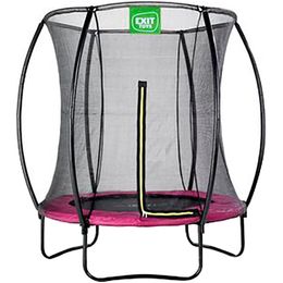 Gartentrampolin EXIT "Silhouette, rosa", rosa (schwarz, rosa), Trampoline, Kinder, Ø 212cm, mit Sicherheitsnetz