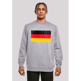 Kapuzenpullover F4NT4STIC "Germany Deutschland Flagge distressed", Damen, Gr. 4XL, grau (erdgrau), Obermaterial: 50% Baumwolle, 50% Polyester, relaxed fit, Rundhals, Pullover Kapuzenpullover, Print