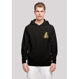 Kapuzenpullover F4NT4STIC "Rubber Duck Wizard HOODIE UNISEX", Herren, Gr. L, schwarz, Obermaterial: 50% Baumwolle, 50% Polyester, relaxed fit, Pullover Kapuzenpullover, Print