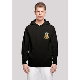 Kapuzenpullover F4NT4STIC "Rubber Duck Captain HOODIE UNISEX", Herren, Gr. S, schwarz, Obermaterial: 50% Baumwolle, 50% Polyester, relaxed fit, Pullover Kapuzenpullover, Print