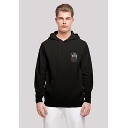 Kapuzenpullover F4NT4STIC "Wizard Cat HOODIE", Herren, Gr. M, schwarz, Obermaterial: 50% Baumwolle, 50% Polyester, relaxed fit, Pullover, Print