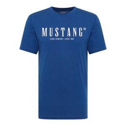 Mustang Kurzarmshirt »Herren Style Austin« blau S S Gerader Schnitt