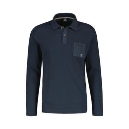 Lerros Poloshirt »Langarmpolo in Struktur-Baumwollqualität« CLASSIC NAVY M M Sportives Langarmpolo