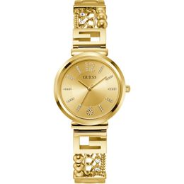Guess Quarzuhr »G CLUSTER« Armbanduhr, Damenuhr goldfarben 0 Elegante Damenarmbanduhr