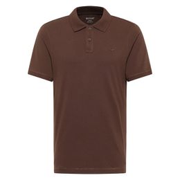 Mustang Kurzarmshirt »Herren Style Palco« braun M M Klassisch geschnittenes Polo-Shirt