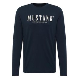 Mustang Langarmshirt »Herren Style Asheville« navy XL XL Lässig geschnittenes Langarmshirt