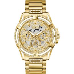 Guess Multifunktionsuhr &raquo;KING&laquo; Armbanduhr, Quarzuhr, Herrenuhr goldfarben Glamour&ouml;se Herrenmultifunktionsuhr
