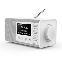 Hama Digitalradio (DAB+) »DAB-Radio (mit Bluetooth, Digitalradio, FM/DAB plus, Radiowecker)« ( 5 W) Weiß Radiowecker mit zwei Alarmspeicherplätzen:...
