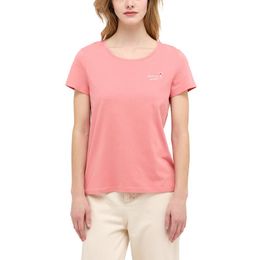 Mustang Kurzarmshirt &raquo;Damen Style Alma&laquo; rosa S S L&auml;ssiger Saum