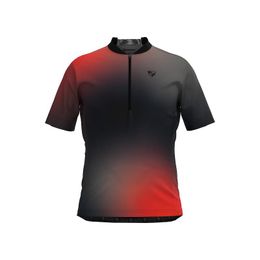 Ziener Radtrikot »NEMIC-Z« black. red 56 56 aus schnelltrocknendem, elastischen Stoff