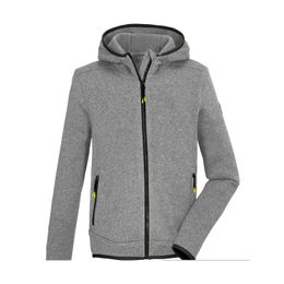 Killtec Fleecejacke &raquo;KOS 176 BYS KNTFLC JCKT&laquo; Strickfleecejacke mit Kapuze, Zippertaschen, elastisch, Kinnschutz grau 116 116 Kinder...