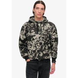 Superdry Kapuzensweatshirt »UTILITY CAMO LOGO LOOSE HOOD« Texture Print Black S S Cooler Hoodie von Superdry
